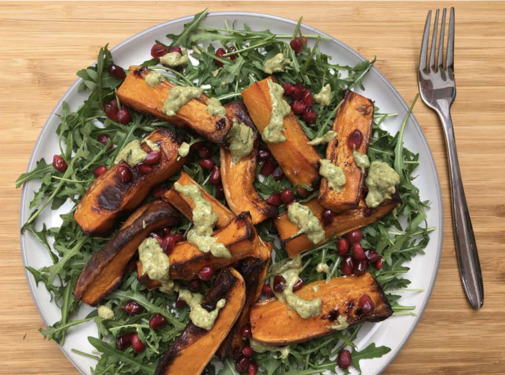 Fitter Food | Recipe | Squash Wedges with Almond Pesto - Fitter Food